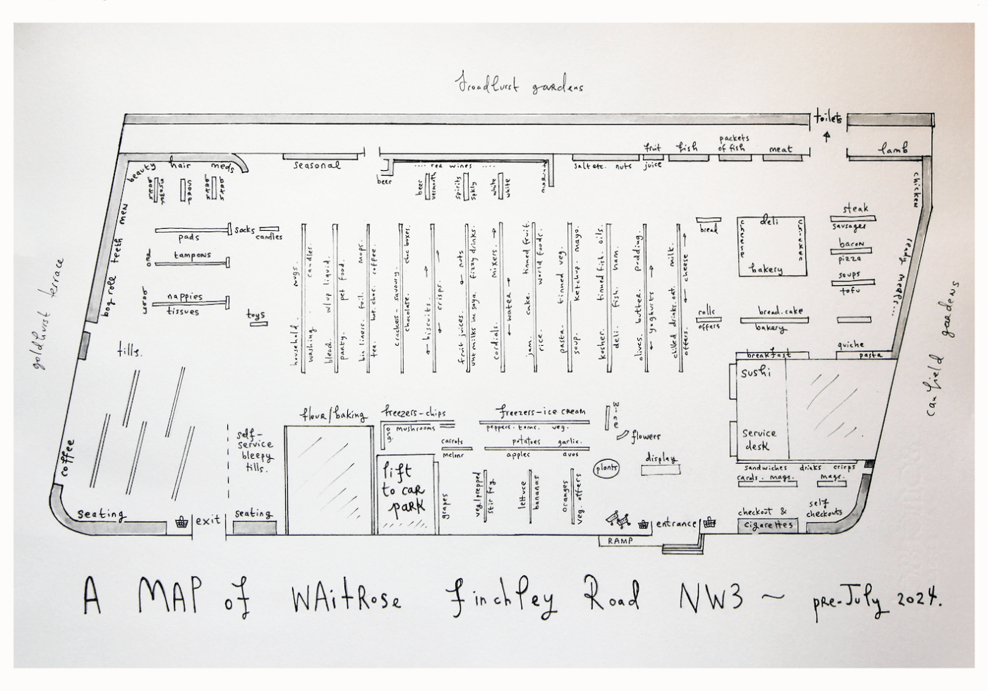 Waitrose Trauma Map - Raw Art